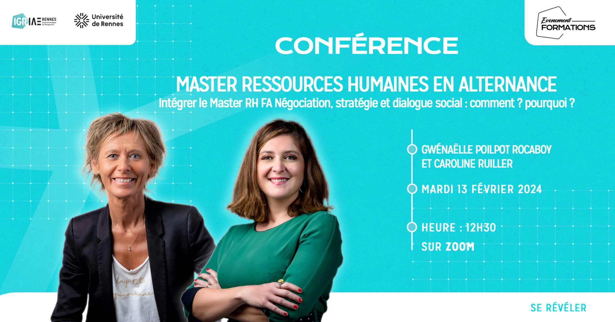 Conférence en ligne Master GRH en alternance le 13 février - IGR IAE Rennes