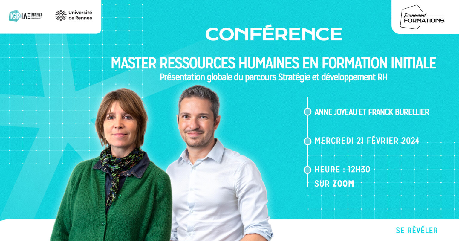 Conférence en ligne Master GRH formation initiale le 21 février - IGR ...